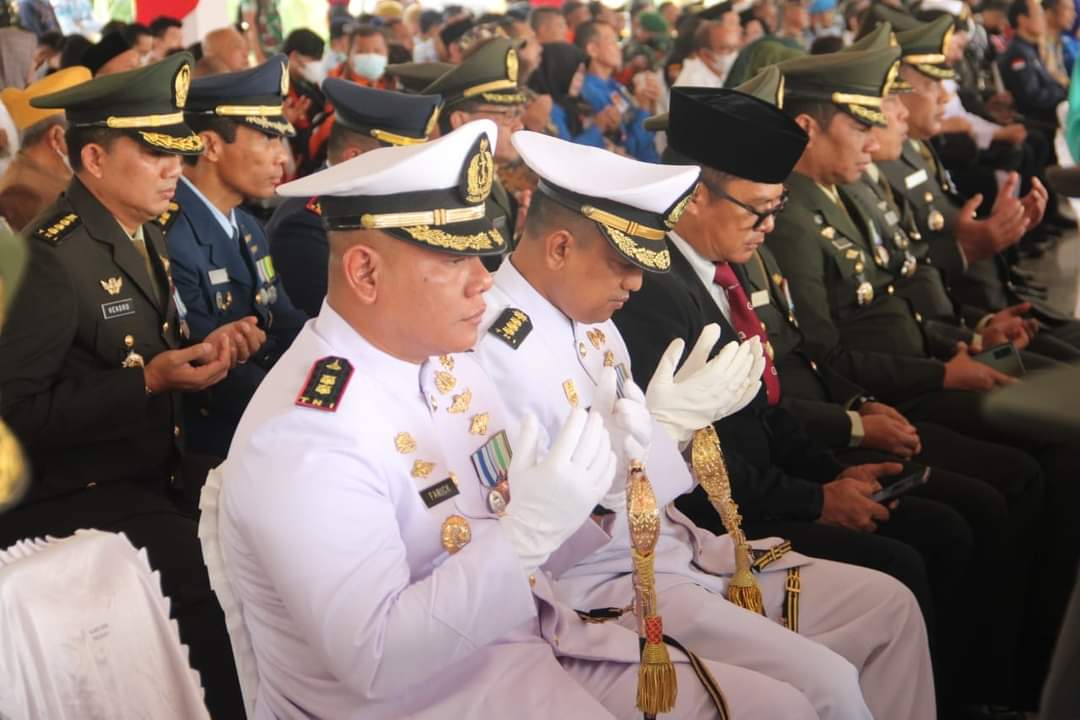 Danyonif 8 Marinir Harimau Putih Ikuti Upacara Peringatan HUT TNI ke-77 Tahun 2022